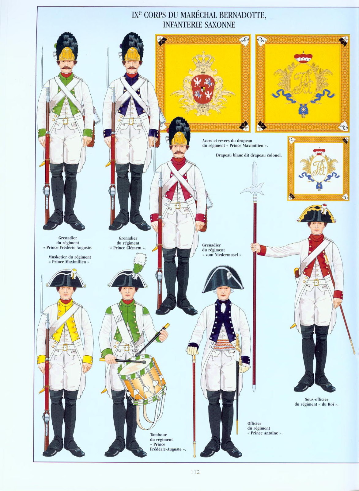 Saxony; Marechal Bernadotte's IX Corps, Saxon Infantry Regiments ...