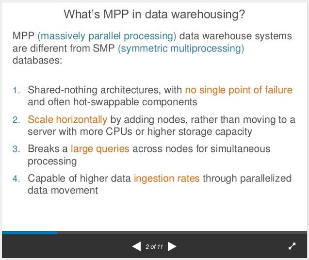 Reading Section : Comparison of MPP Data Warehouse Platforms - Diary of ...