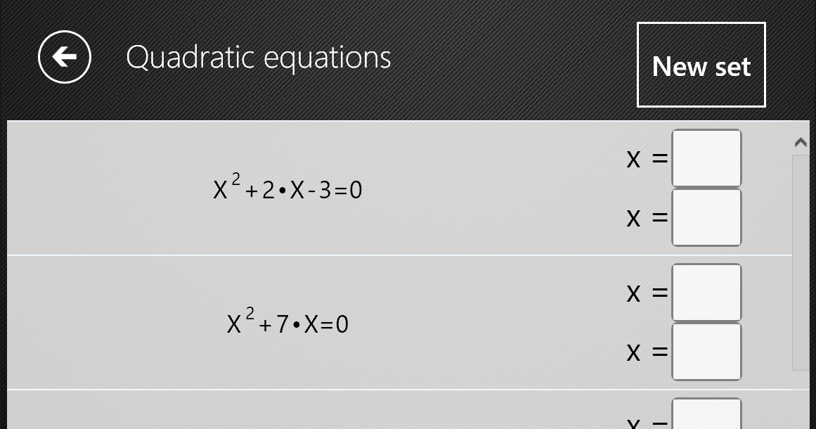 Math Extreme: New worksheets: quadratic equations