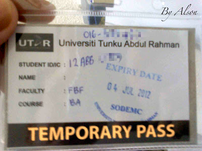 My World, Alsonation: UTAR Student ID Card