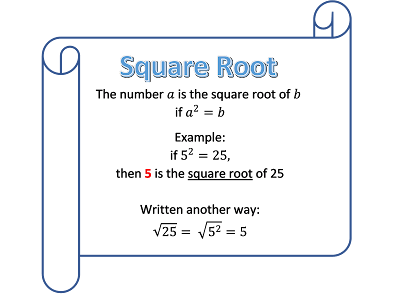 Algebra I @ Field School: Finding and Estimating Square Roots