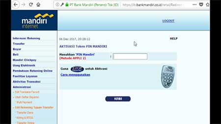 Cara Aktivasi Token PIN Mandiri Internet Banking - eMingko Blog