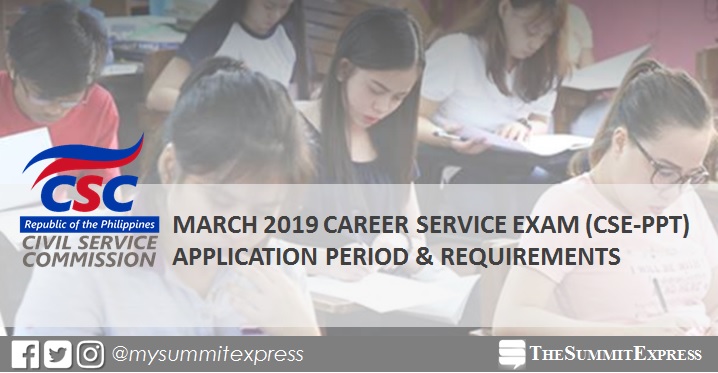 March 2019 civil service exam CSE-PPT schedule of filing applications ...