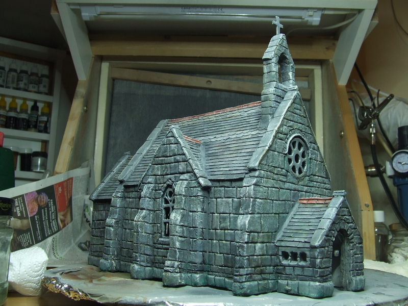 A Bench Full Of Plastic: Scale Model Church Update 10