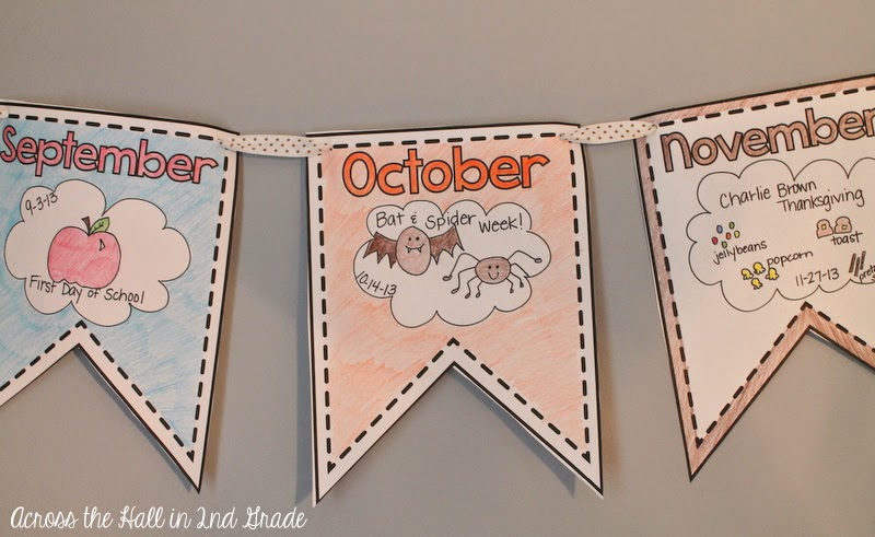 Across the Hall in 2nd: End of the Year Timeline Banner