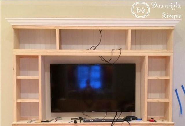 Downright Simple: DIY TV Built In / Wall Unit