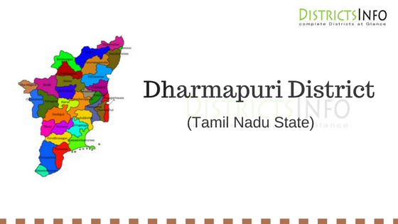 Dharmapuri District With Talukas in Tamil Nadu State