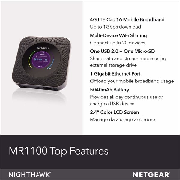 Review NETGEAR MR1100-100NAS Nighthawk M1 4G LTE Router