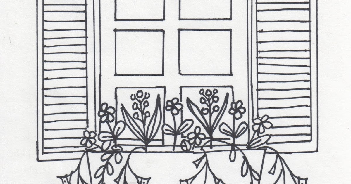 Randi Art: Window Box Drawing (Rough)