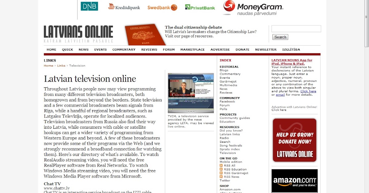 Latvian Television Online