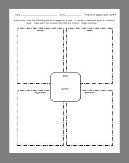 Me And MY Third Grade Gang: Parts of Speech Book Hunt FREEBIE!