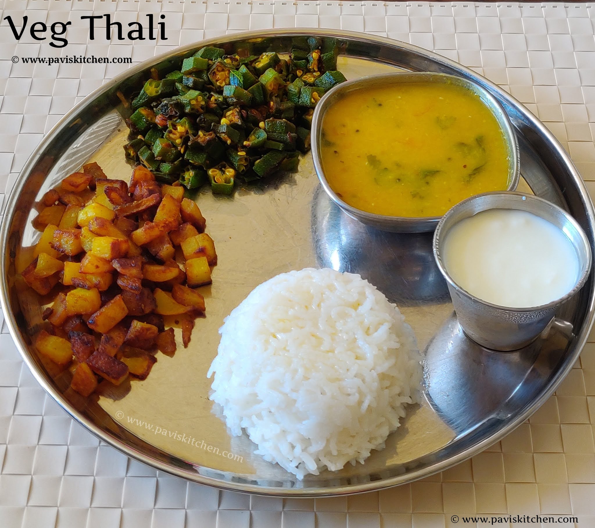 South Indian thali recipe | Satvik thali recipe | Lunch thali recipes ...