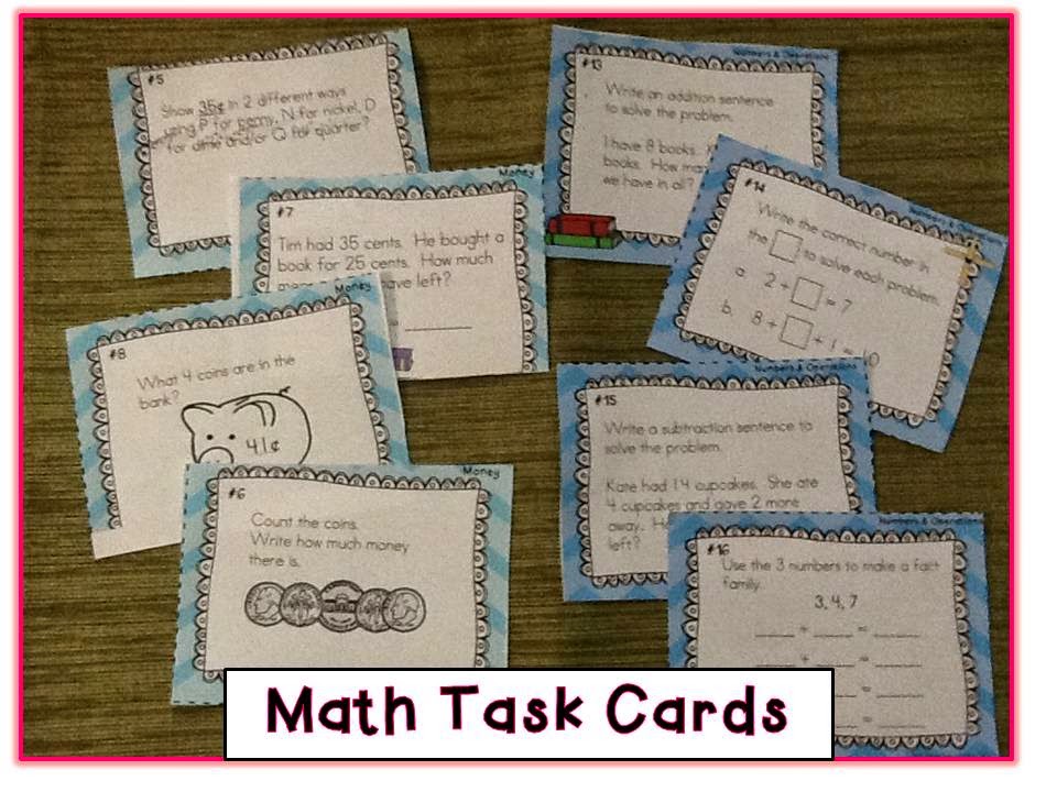 Tricks of the Trade in First Grade: Math Task Cards