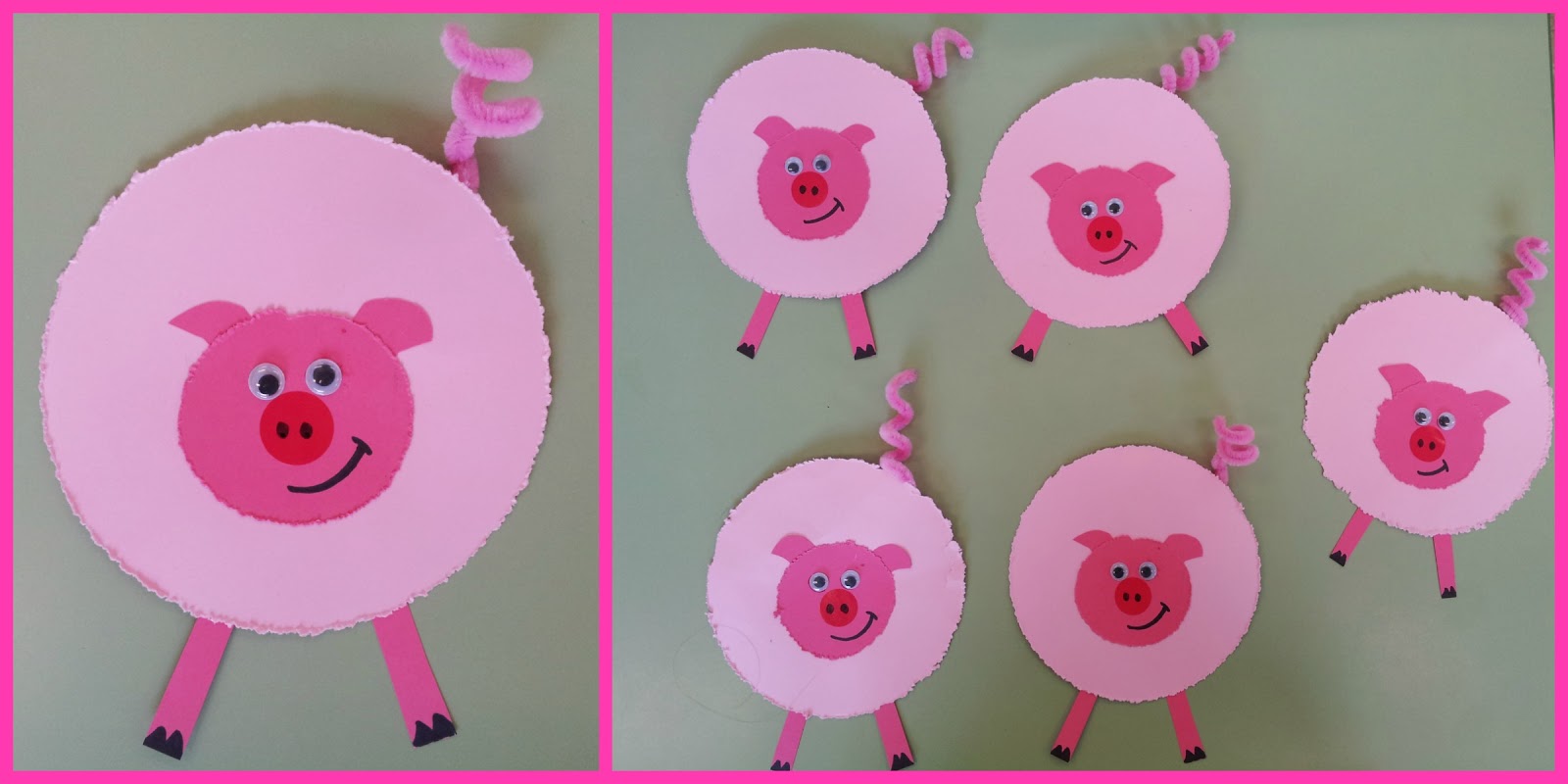 PEQUESNINES: CERDITOS DE CARTULINA