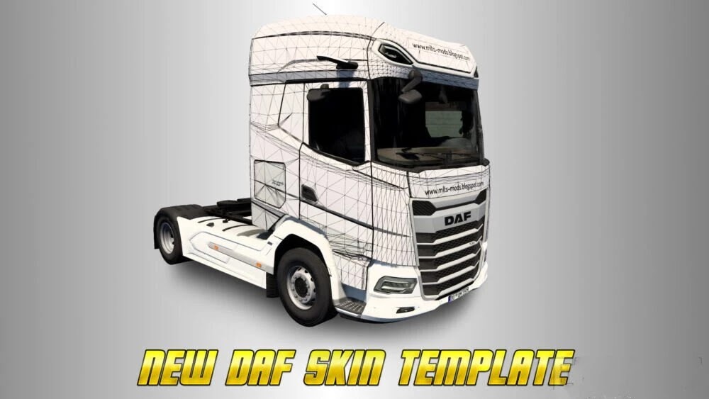 EURO TRUCK2 New DAF XG Skin Template v1.0 ETS2