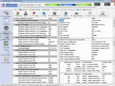 Calibration Information on ALLISON DOC Software (ALLISON Transmission ...