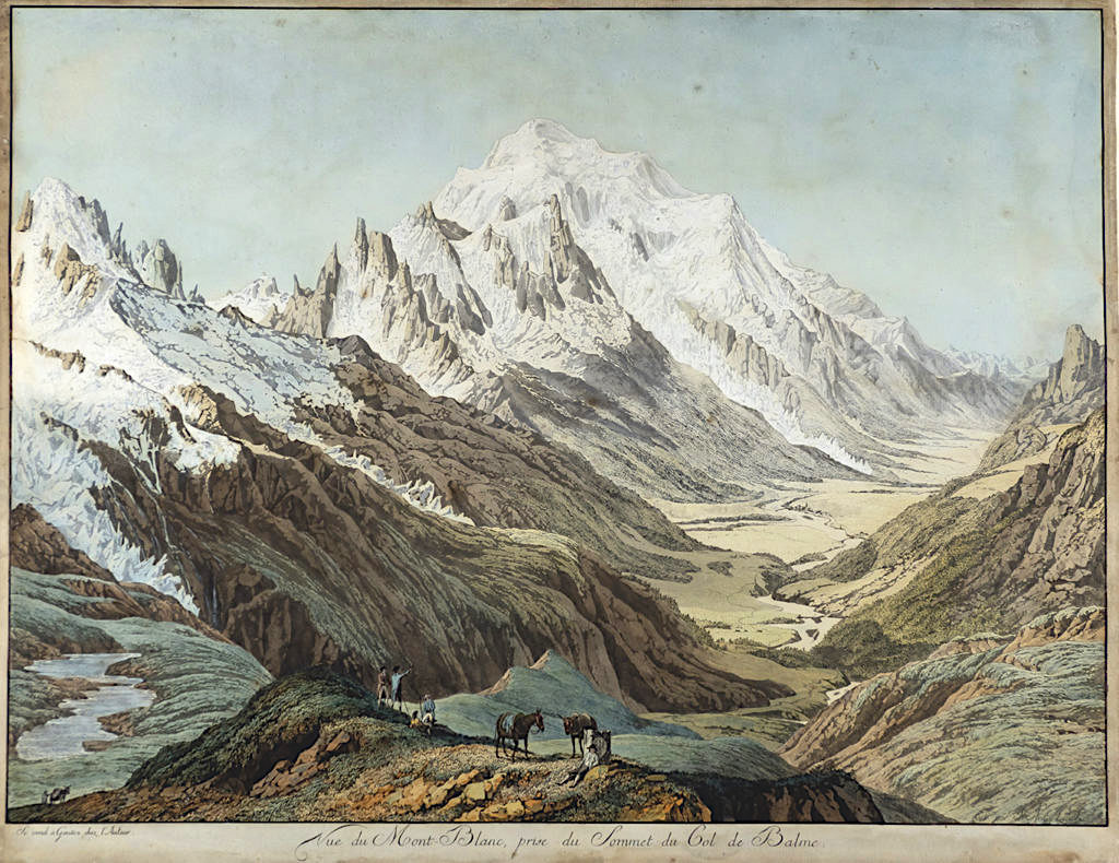 JEAN-ANTOINE LINCK (1766-1843) The Mont Blanc (4,808.73 m -15,777 ft ...