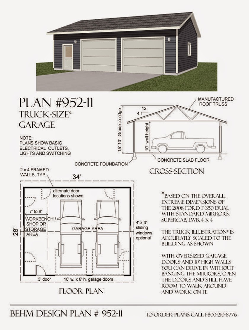 Garage Plans Blog - Behm Design - Garage Plan Examples: Garage Plan 952 ...