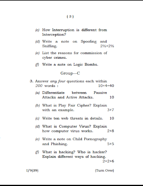 OSPU CSP Information Security Dec 2019 Question Paper - University ...
