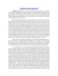 essay examples: a raisin in the sun essay