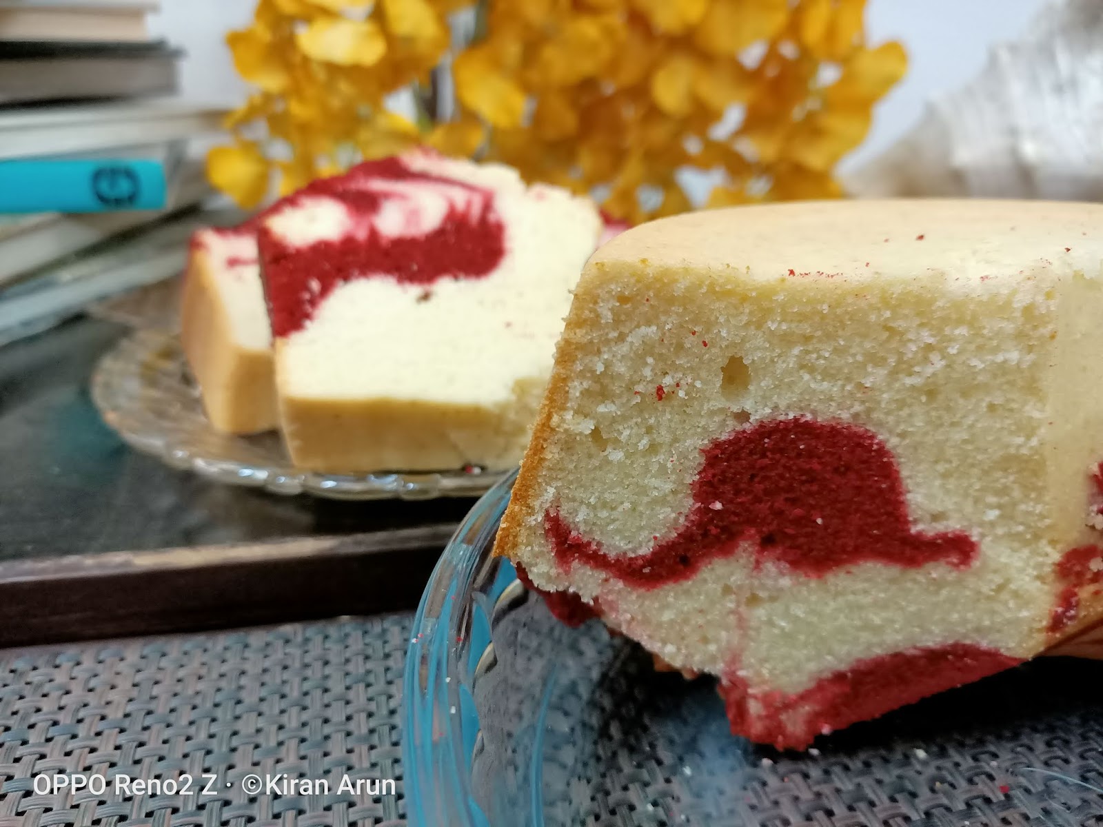 Red velvet marble cake