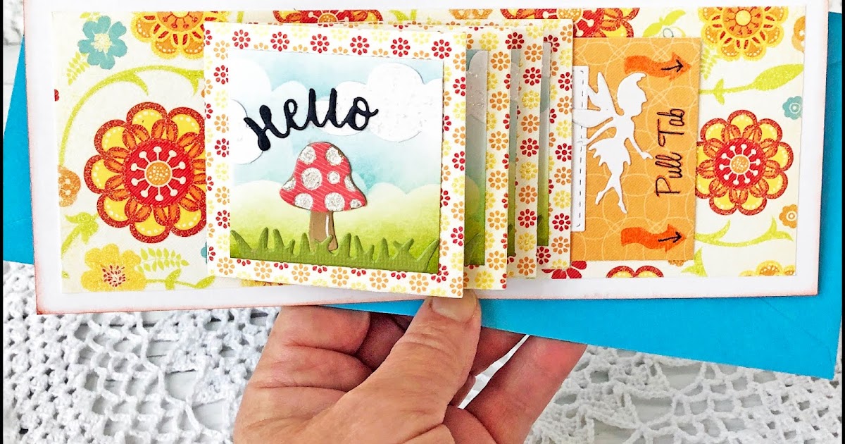 Painted Mountain Cards: Garden Themed Slimline Waterfall Card
