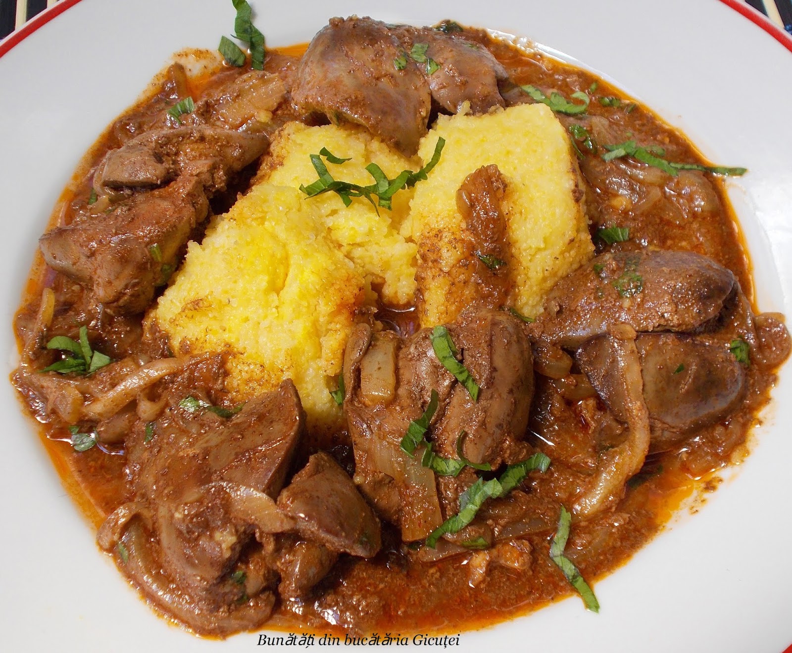 Ficatei de pui in sos de ceapa - Bunătăți din bucătăria Gicuței