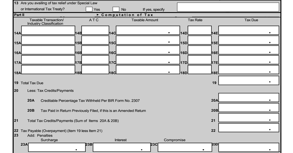 busapcom: BIR Form No. 2551Q