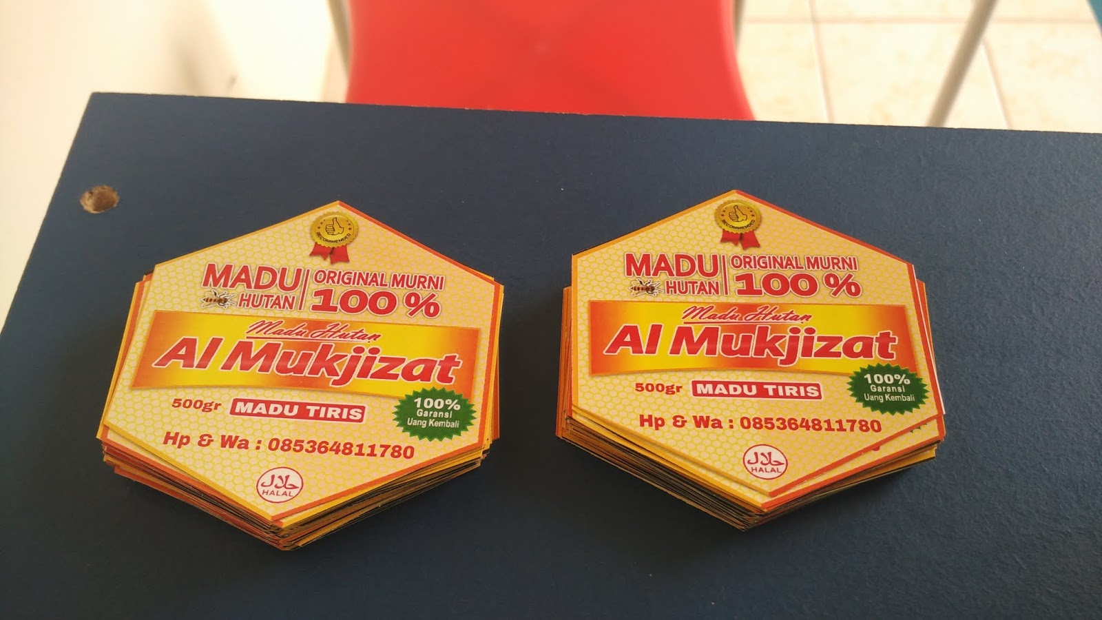 Stiker Label Madu ~ Print Corner