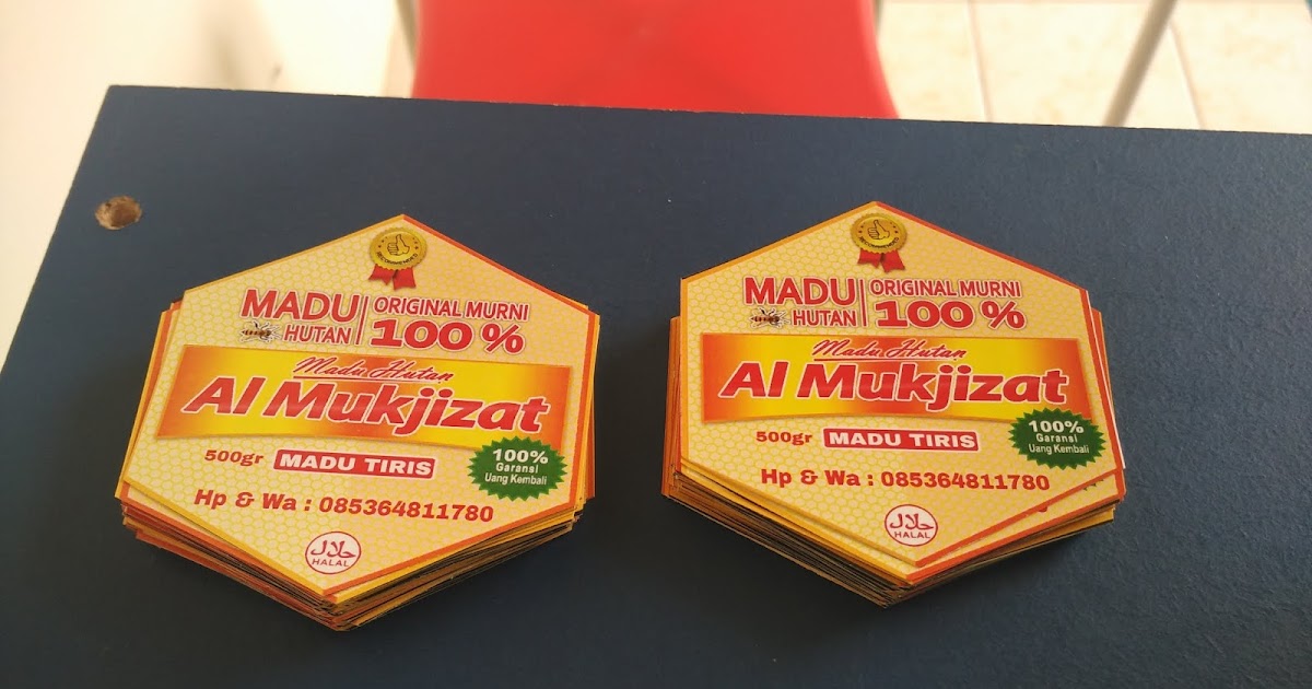 Stiker Label Madu ~ Print Corner
