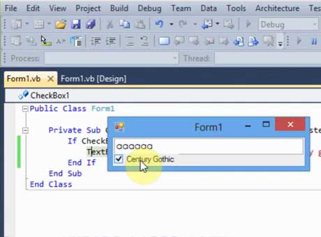 VISUAL BASIC No.4: Merubah Font Style pada textbox dengan checkbox ...