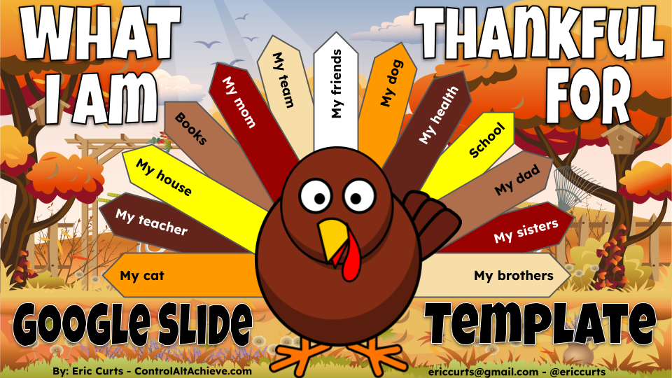 Control Alt Achieve: Build a "What I Am Thankful For" Turkey with ...