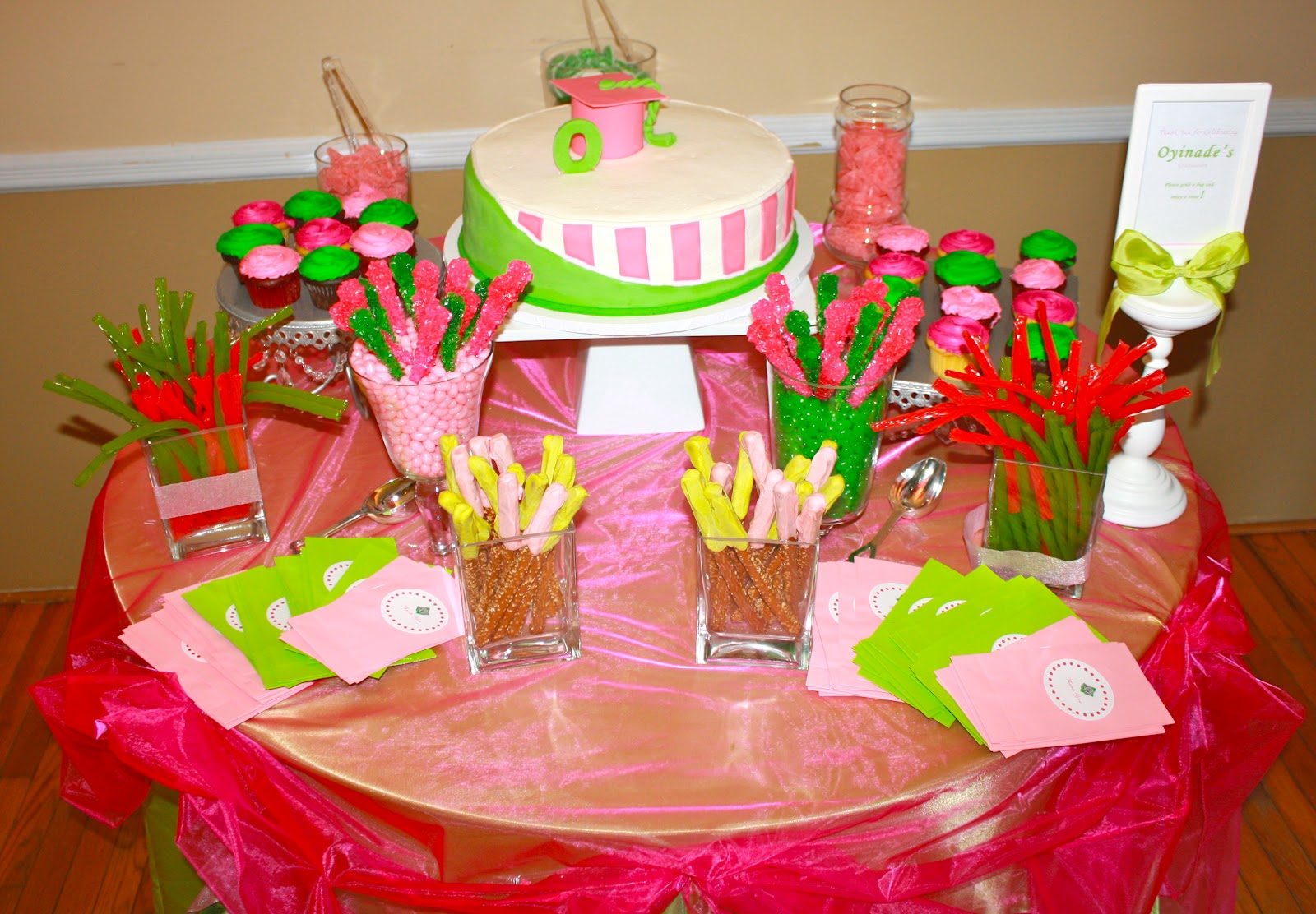 Enchanted Expectations: Pink and Green Graduation Party