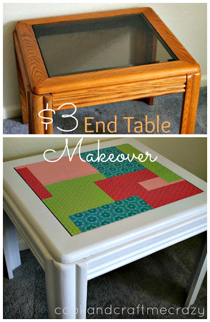 Cook and Craft Me Crazy: $3 End Table Makeover