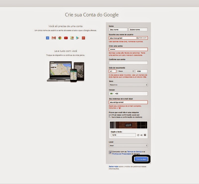 Como criar uma conta no Google - Crie sua conta google grátis ...