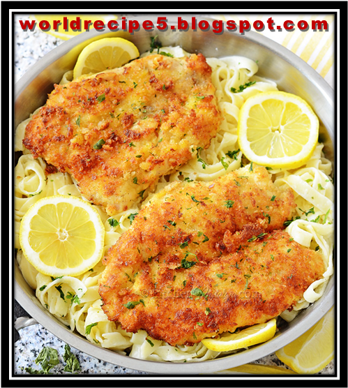 This is The Best #Recipes >> Romano Chicken with Lemon Garlic Pasta ...