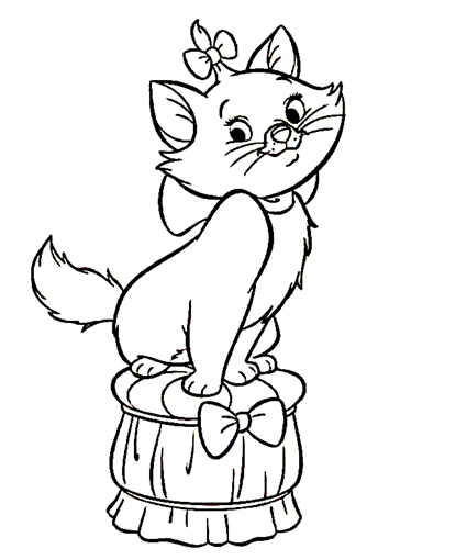 Marie Coloring Page - Colouring for Kids