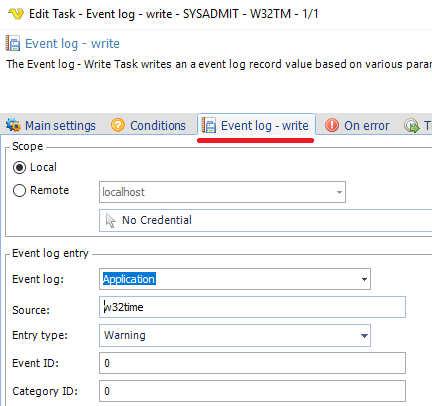VisualCron: Tarea basada en evento | SYSADMIT