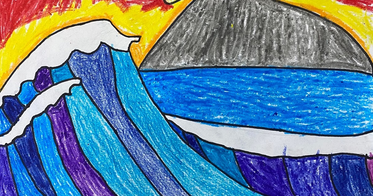 Mrs. Harris' art room: The Great Wave 1st grade art lesson