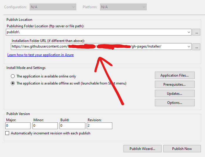 How to Host ClickOnce Installer on GitHub