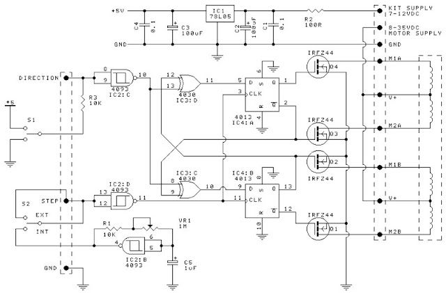Electronic Design: Unipolar Stepper Motor Driver Circuit using CD4093 ...