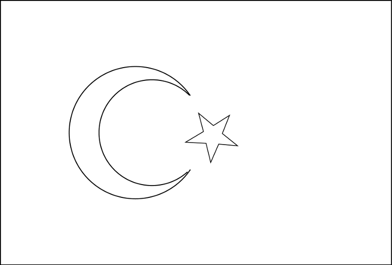 Turkey Flag Coloring Page - Coloring Pages
