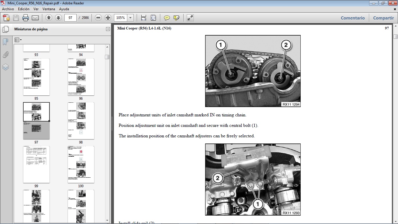 Manuales de Taller de MINI COOPER: MINI COOPER R56 con motor N16