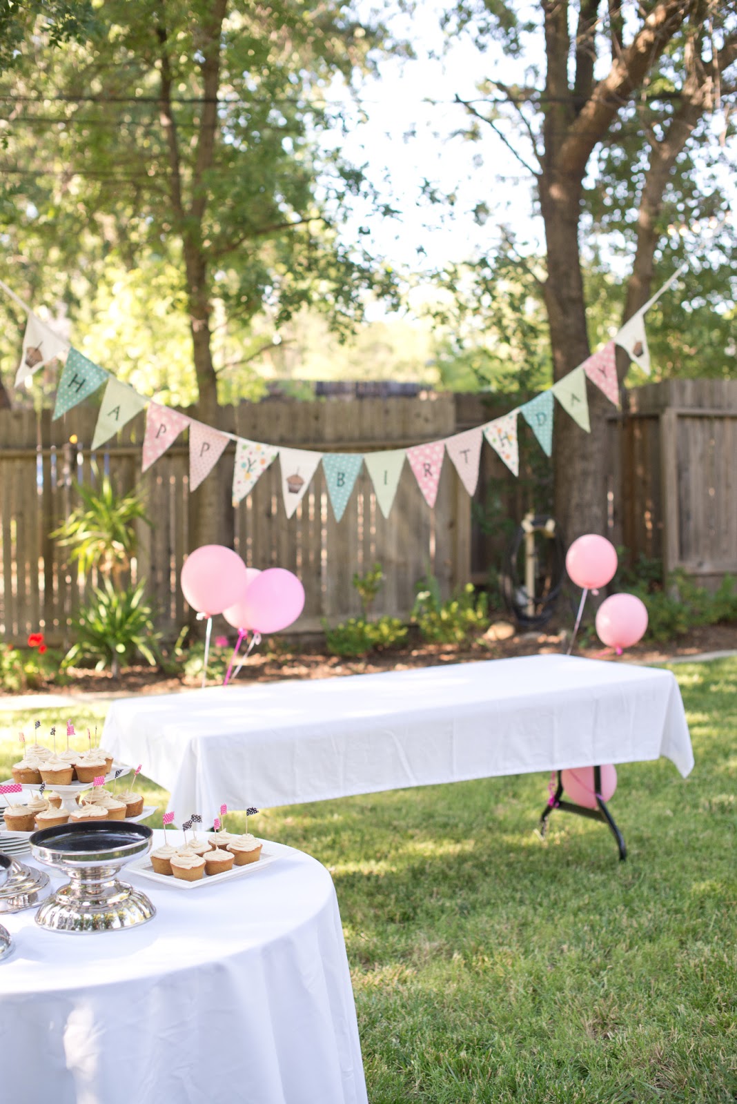 Domestic Fashionista: Backyard Birthday Fun--Pink Hydrangeas + Polka ...