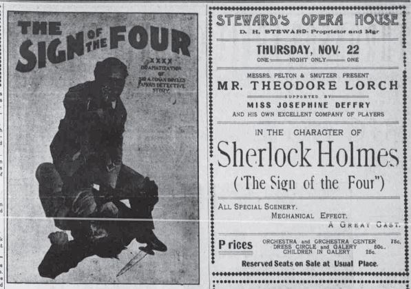 Markings: Theodore Lorch as Sherlock Holmes ( on stage 1906 - 10 )