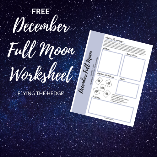 Flying the Hedge: December Full Moon Worksheet