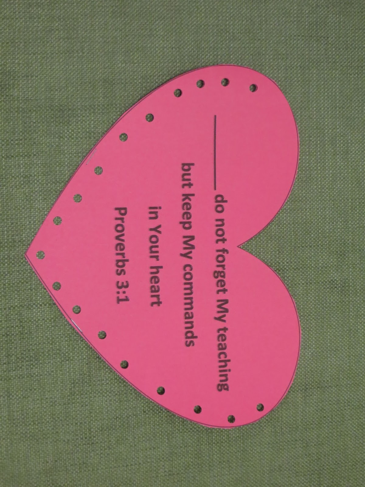 Little Seeds Of Faith: Proverbs 3:1-5 Craft Idea