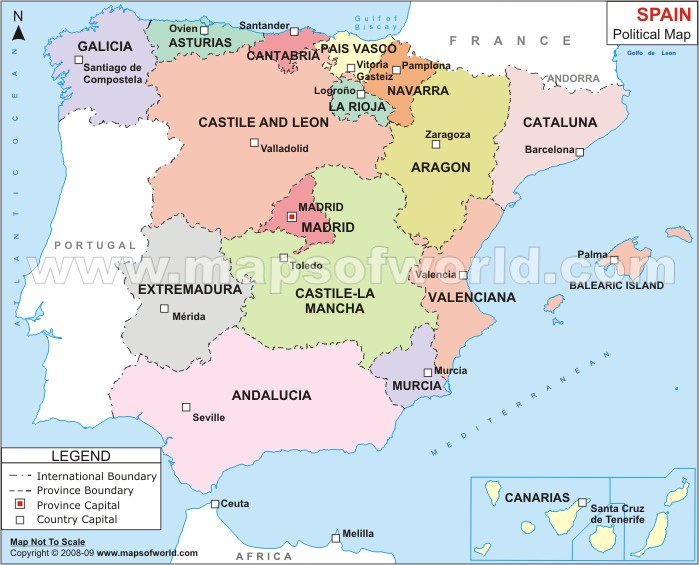 Spain: Spain Political Map