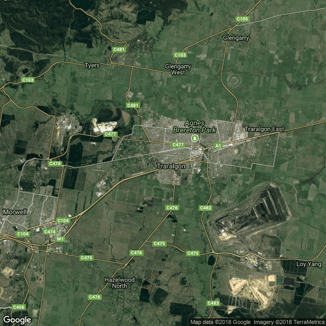 Traralgon Map Free Download