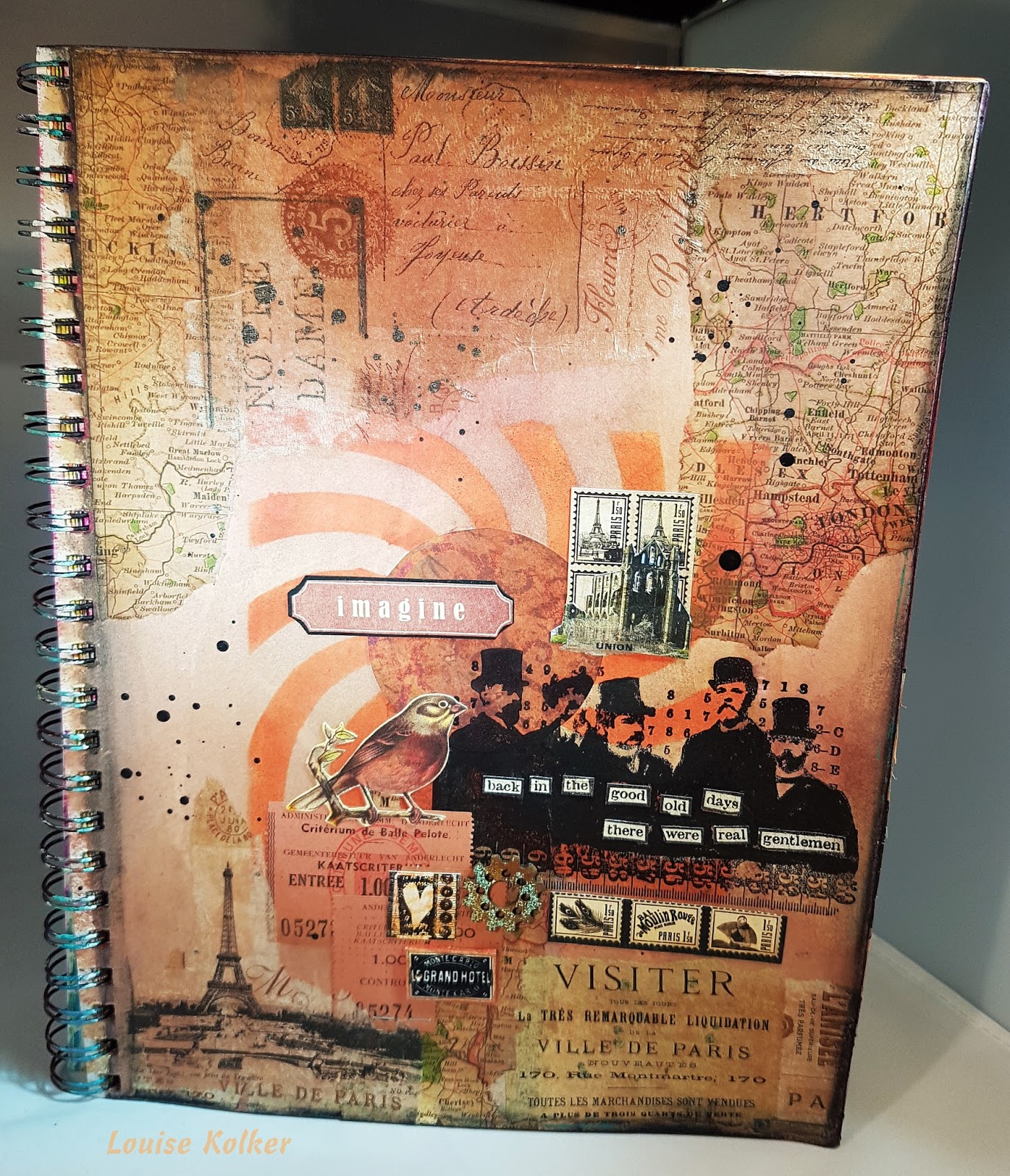 Follow me on my Art Journey: Journal page: Collage